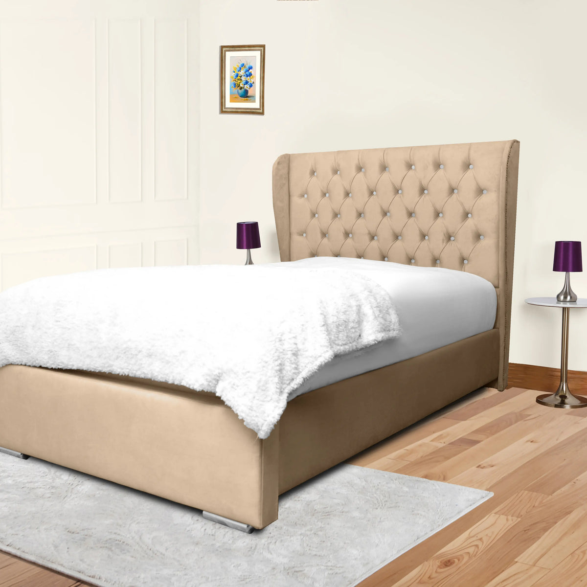 Cierra Wingback Upholstered Bed – living comfort bedz Ltd